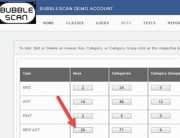 Answer Key ACT 1 – BubbleScan