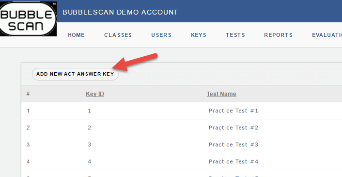 Answer Key ACT 2 – BubbleScan