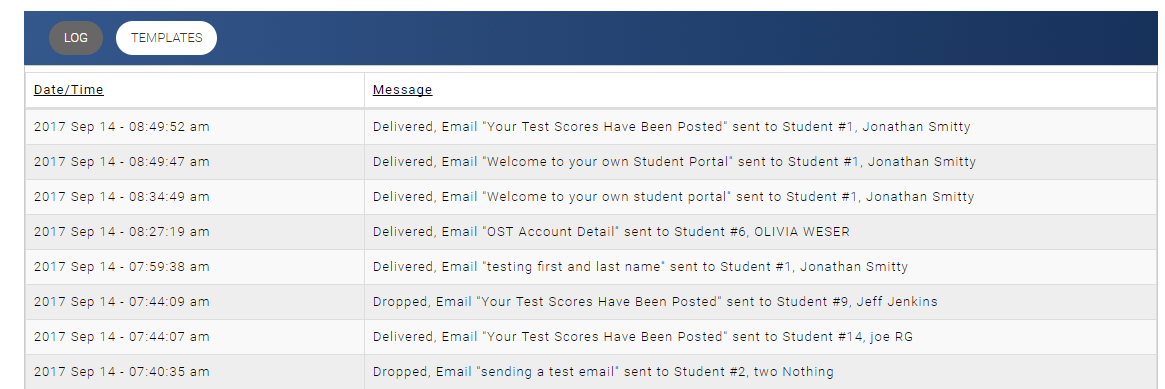 Email Notifications for Students – BubbleScan
