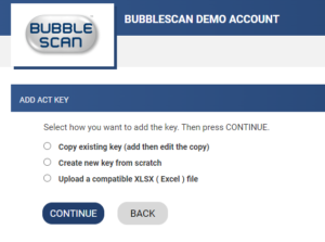 Creating Local Answer Keys – BubbleScan
